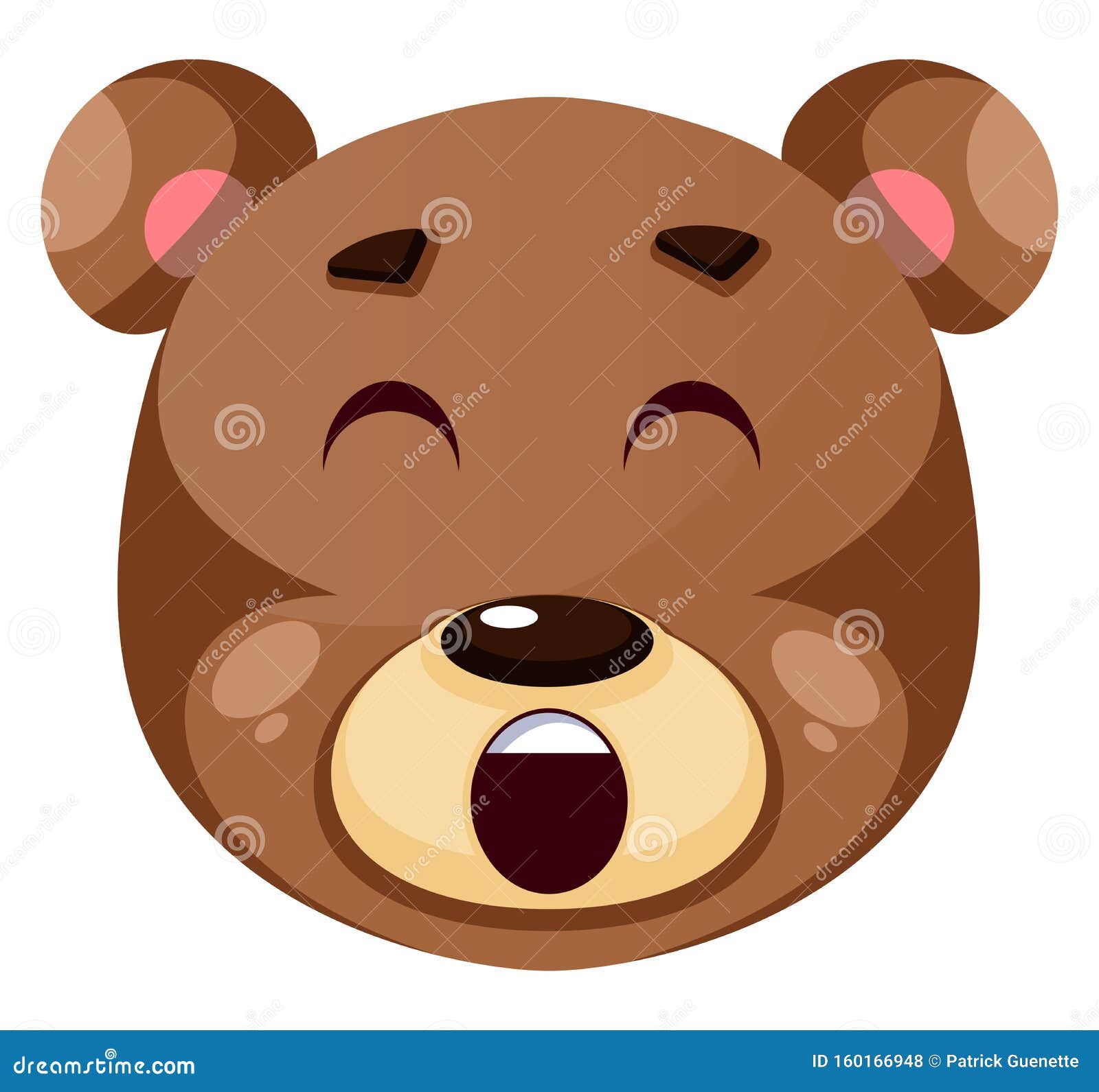 Bear is Yelling, Illustration, Vector Stock Vector - Illustration of ...