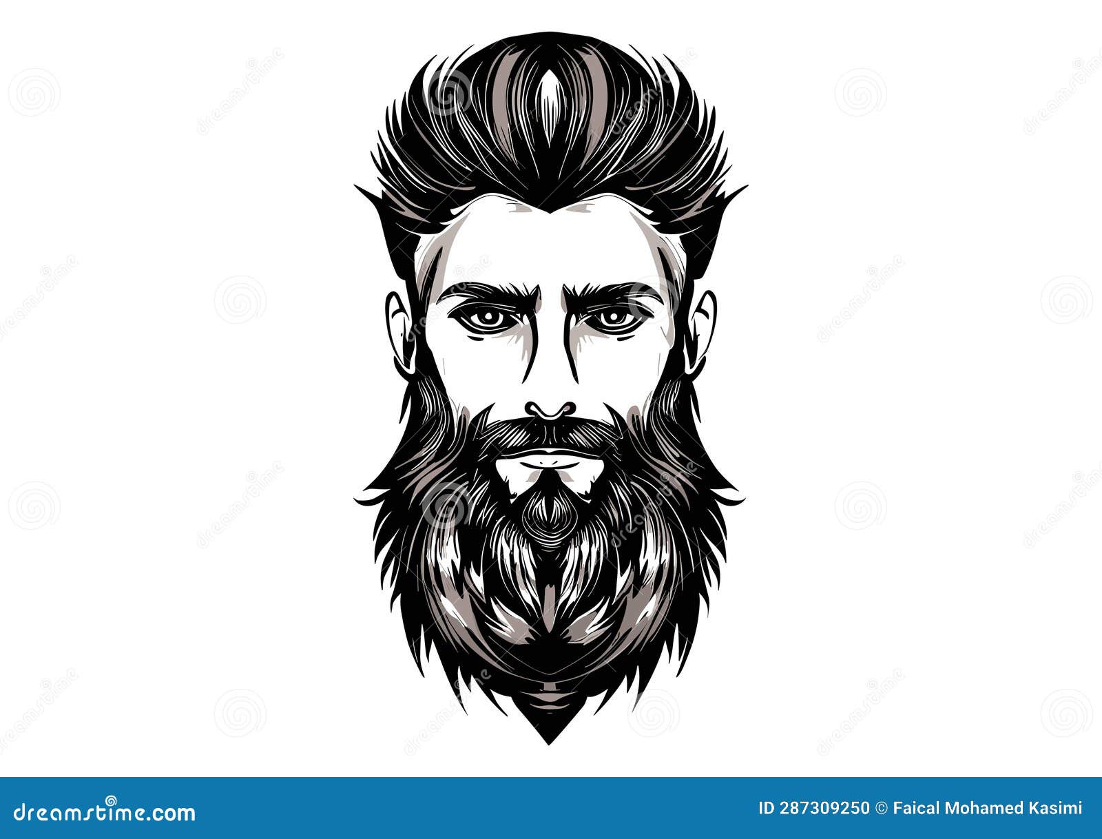 Beard Elegance In Vectors: Logo Masterpieces Stock Photo ...