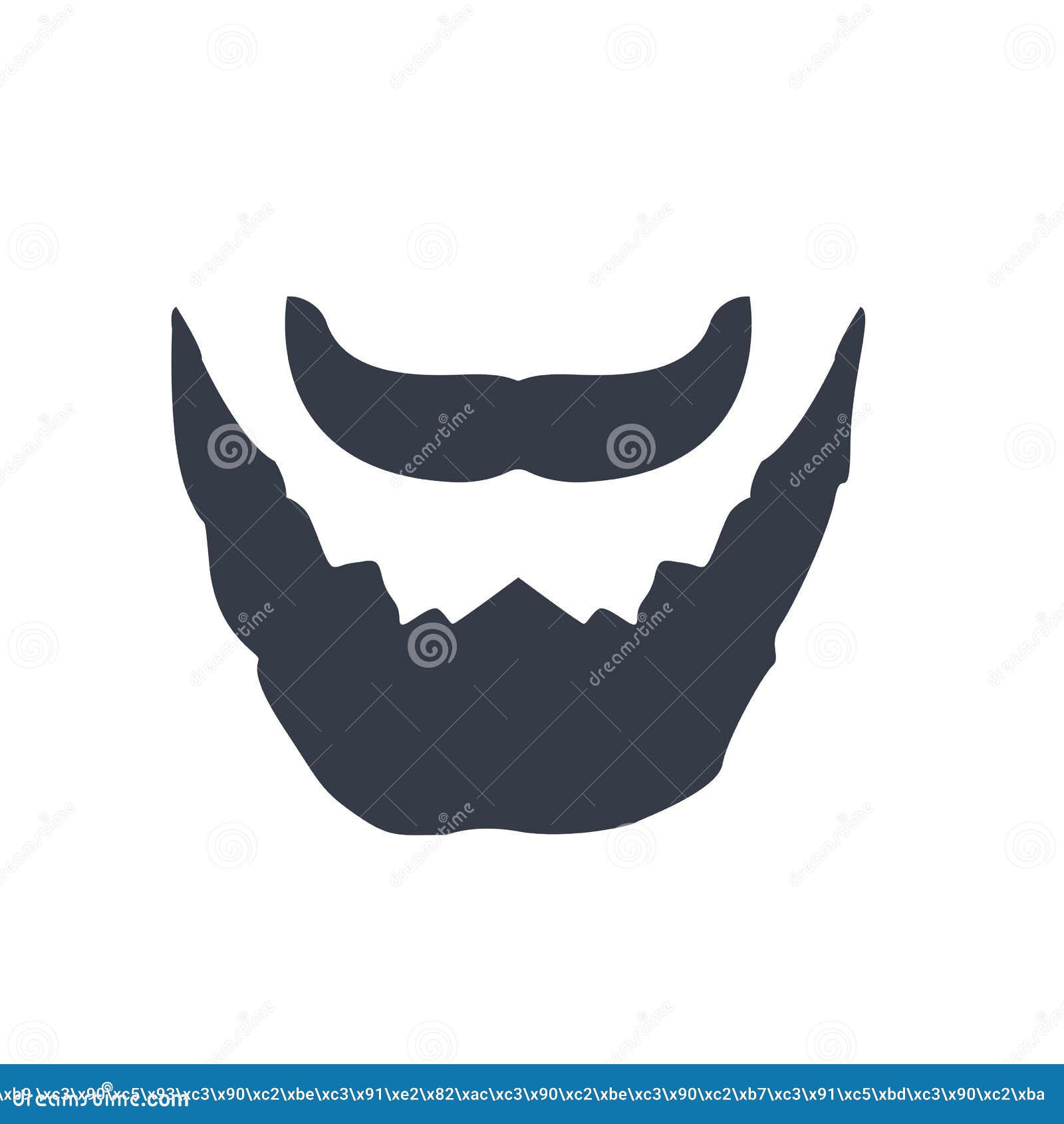 Beard Icon on a White Background, Vector Illustration Stock Vector ...