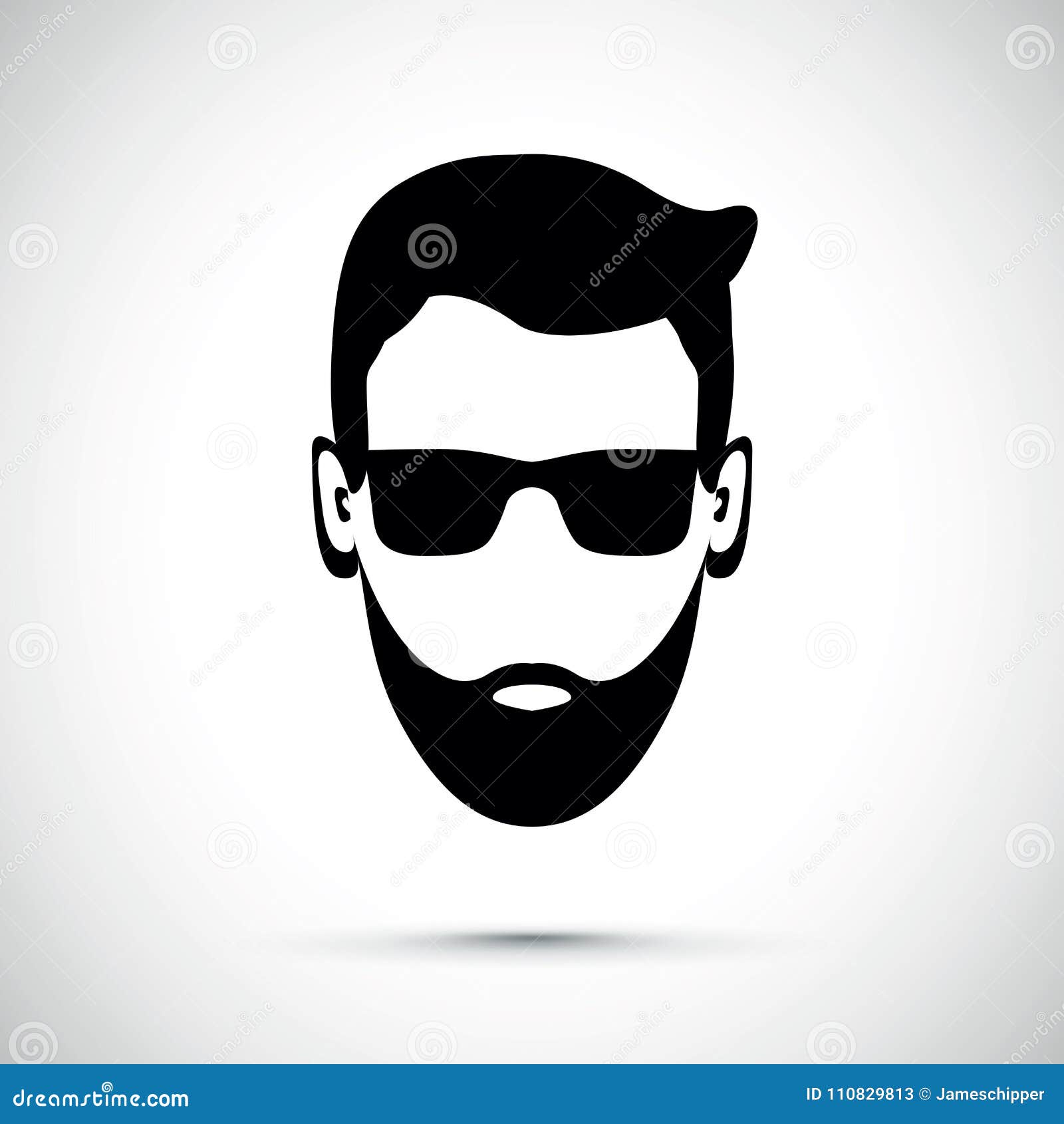 Beard man icon stock vector. Illustration of emblem - 110829813