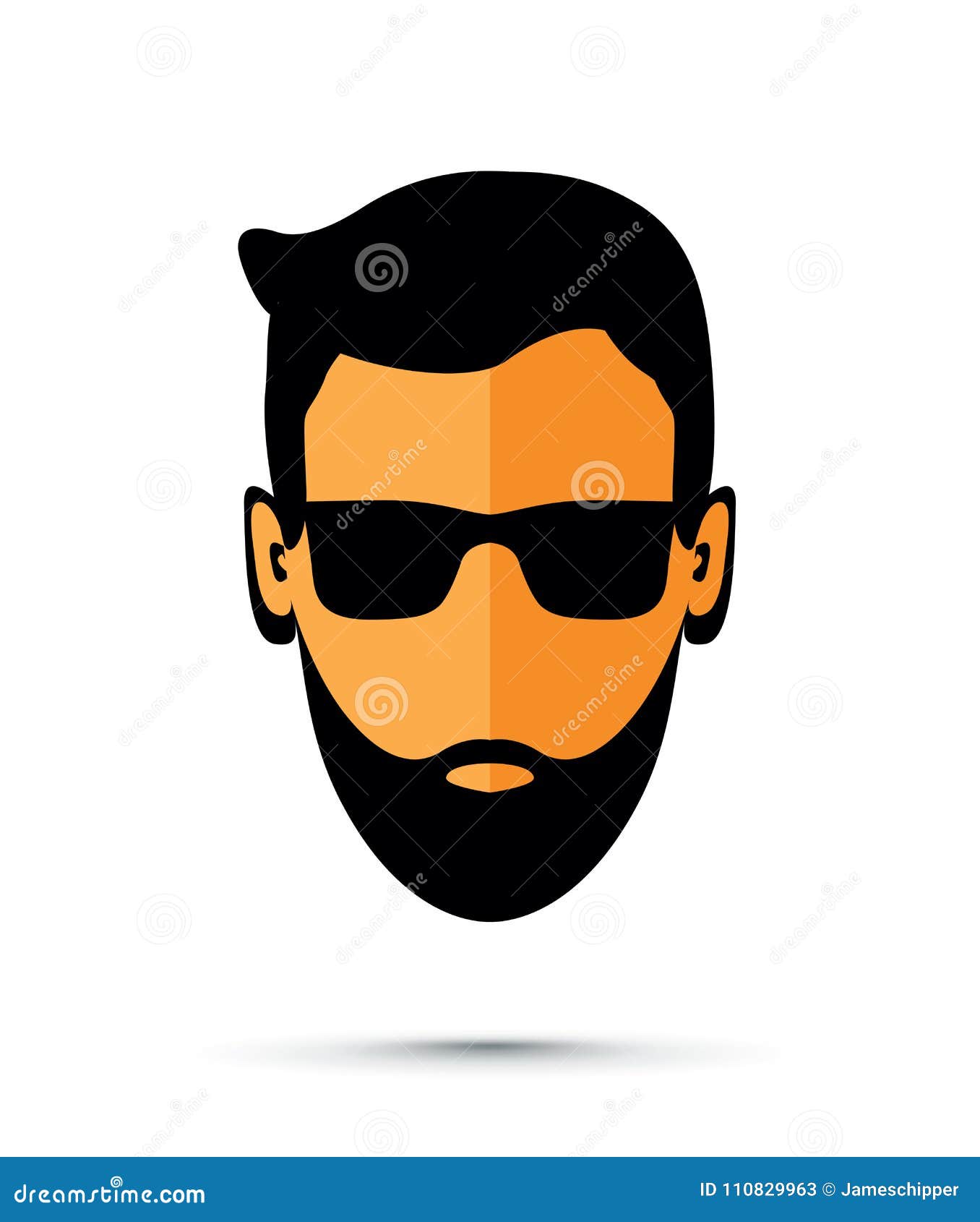 Beard man icon stock vector. Illustration of frames - 110829963