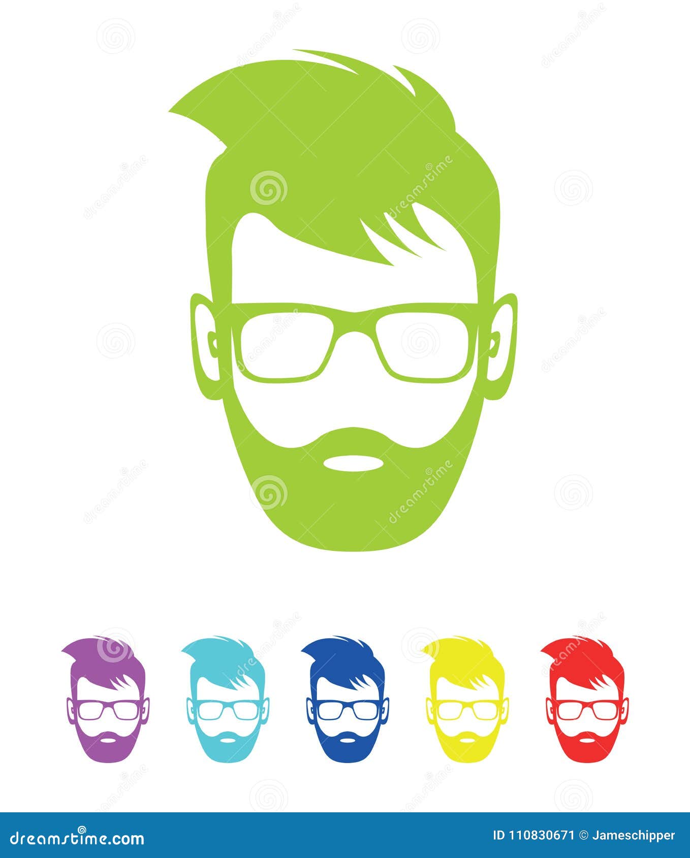 Beard man icon stock vector. Illustration of beardy - 110830671