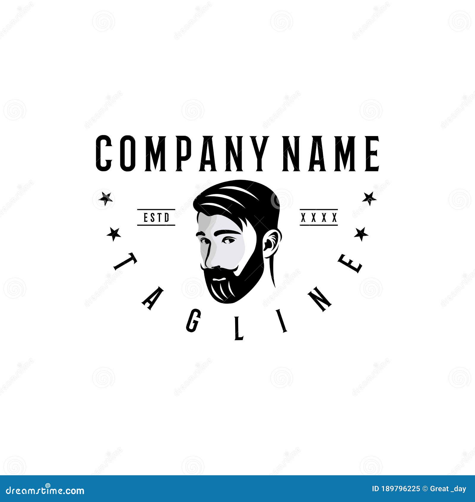 The Man Logo Vector Graphic Design Stock Vector - Illustration of face ...