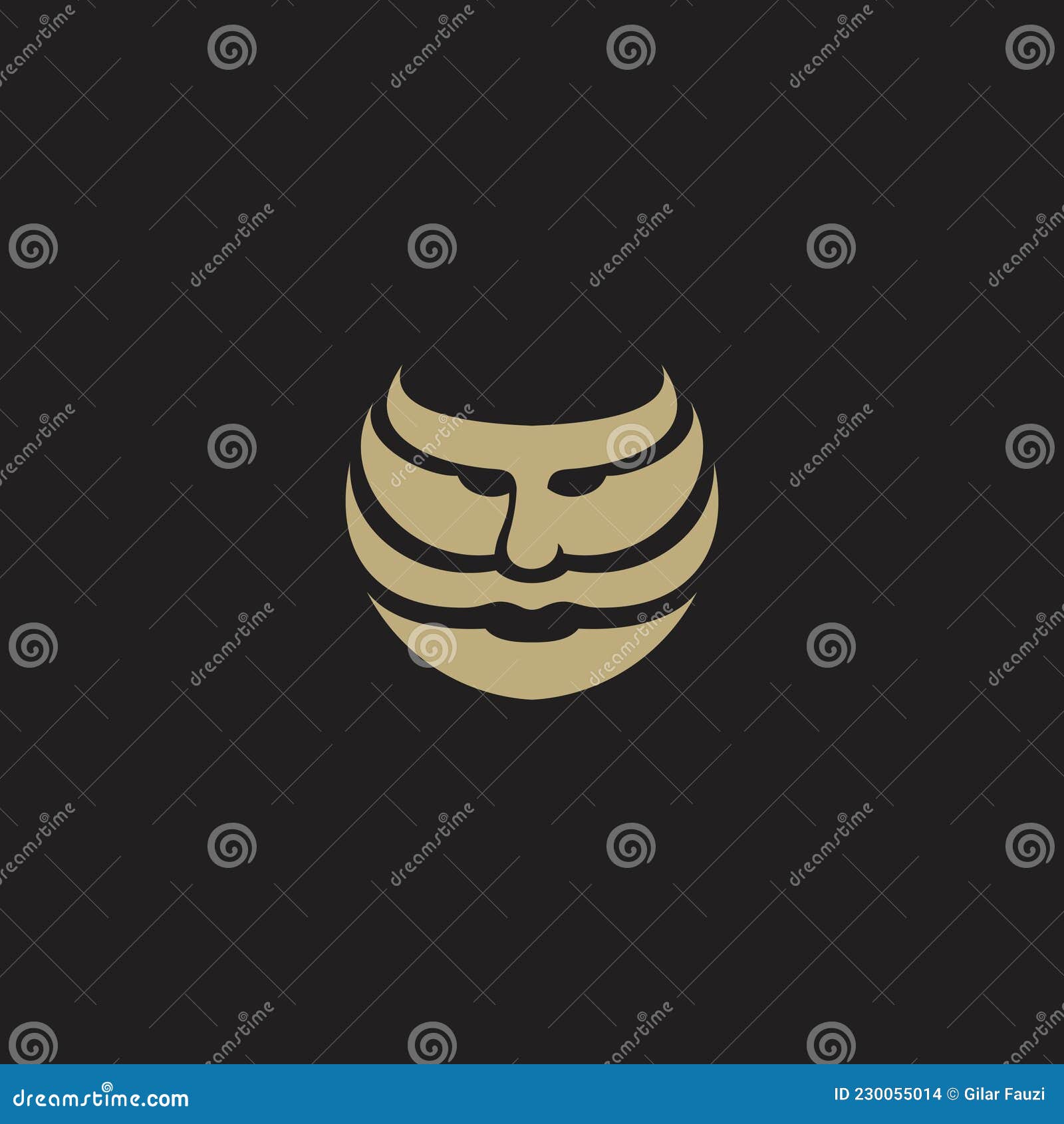 Beard man logo stock vector. Illustration of graphic - 230055014