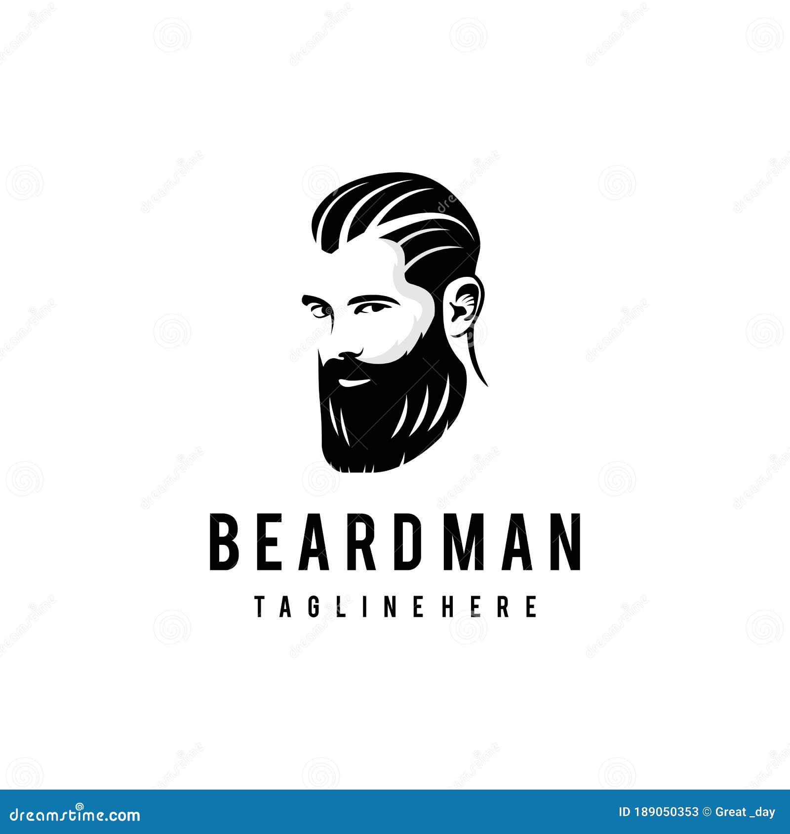 Beard Man Logo Vector Design Stock Vector - Illustration of haircut ...