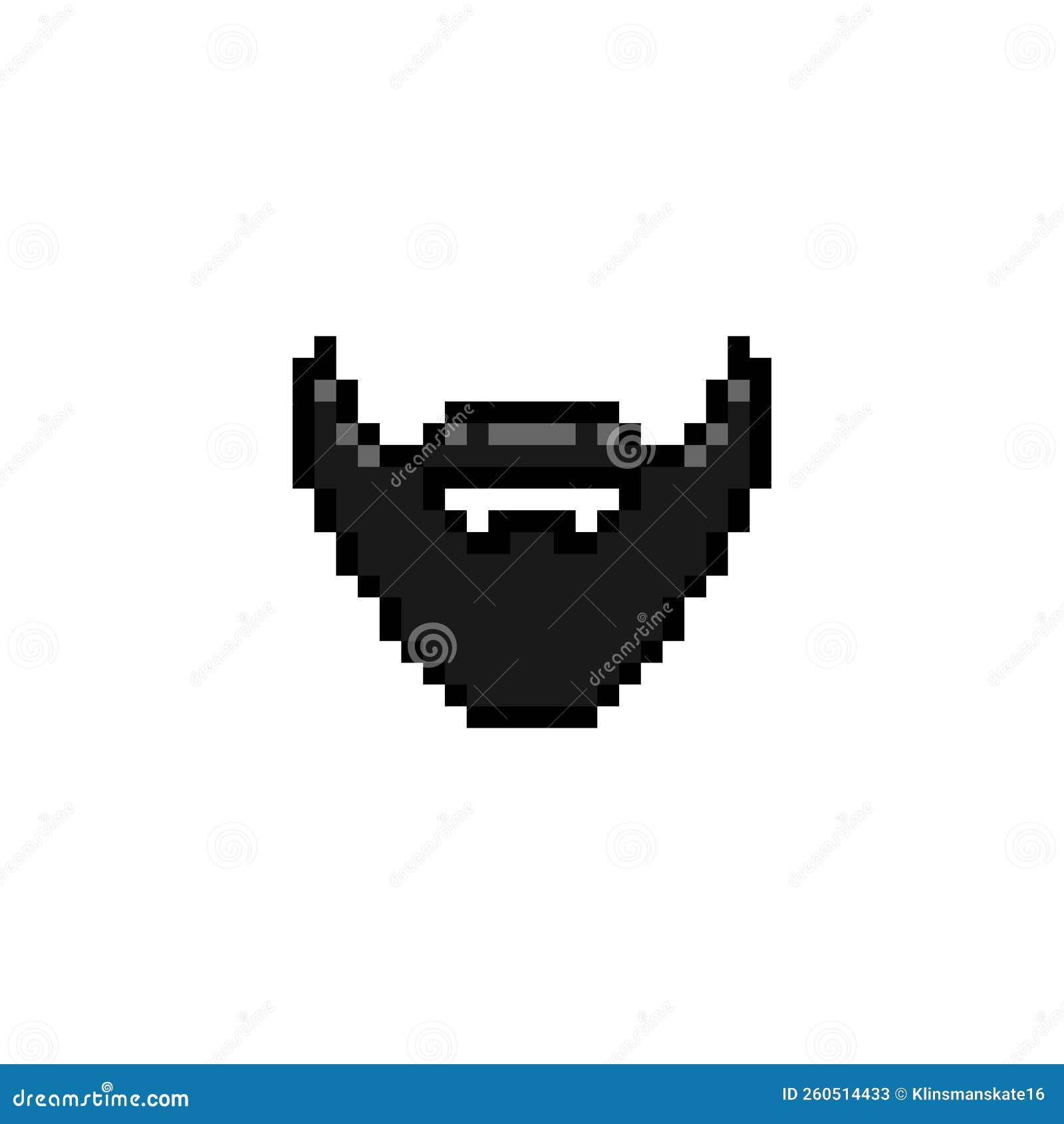 Beard Pixel Art Vector Graphic Clipart Stock Vector - Illustration of ...