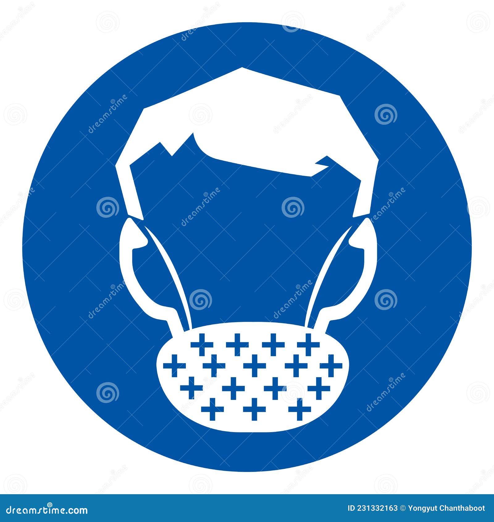 Beard Protection Symbol Sign ,Vector Illustration, Isolate on White ...