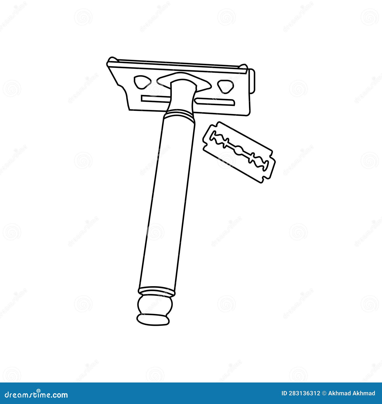 Beard razor icon stock vector. Illustration of razor - 283136312