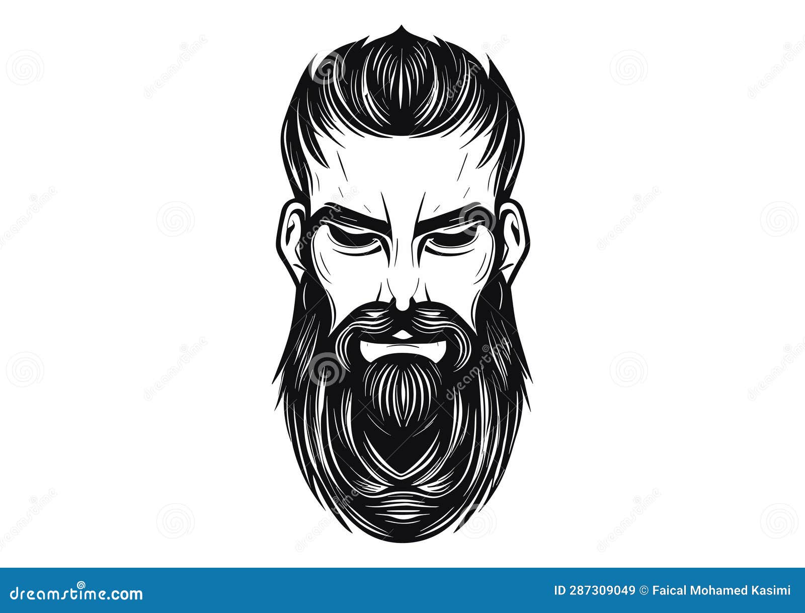 Beard Resonance in Vectors: Logo Collection Stock Illustration ...