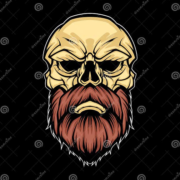 Beard skull stock vector. Illustration of gentleman - 274758769