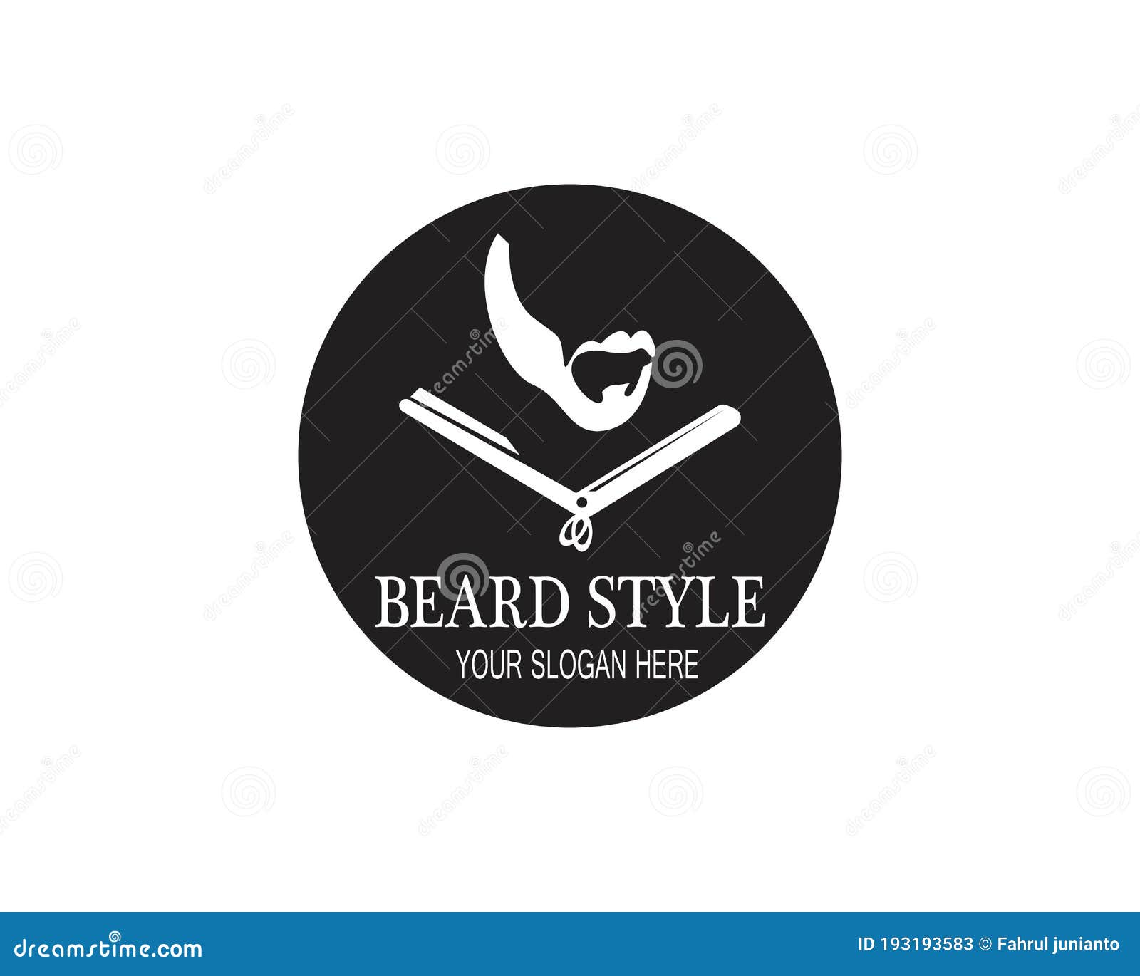 Beard Style Logo Vector Template Illustration Stock Vector ...