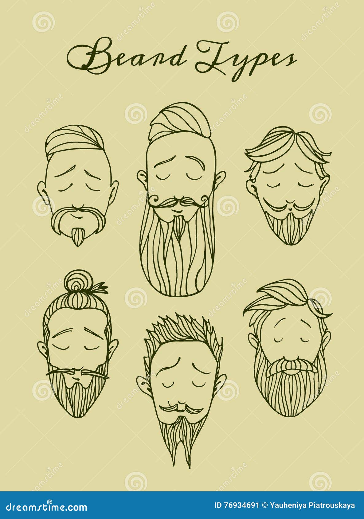 Beard styles illustration stock vector. Illustration of artwork - 76934691