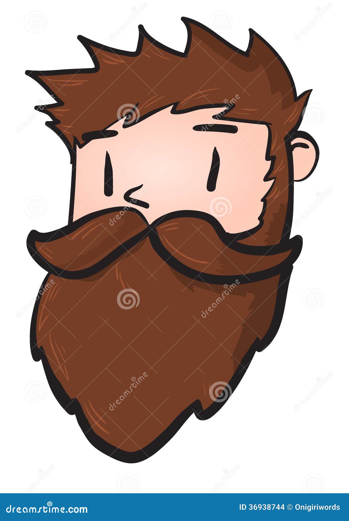 Beard stock vector. Illustration of fashion, male, isolated - 36938744