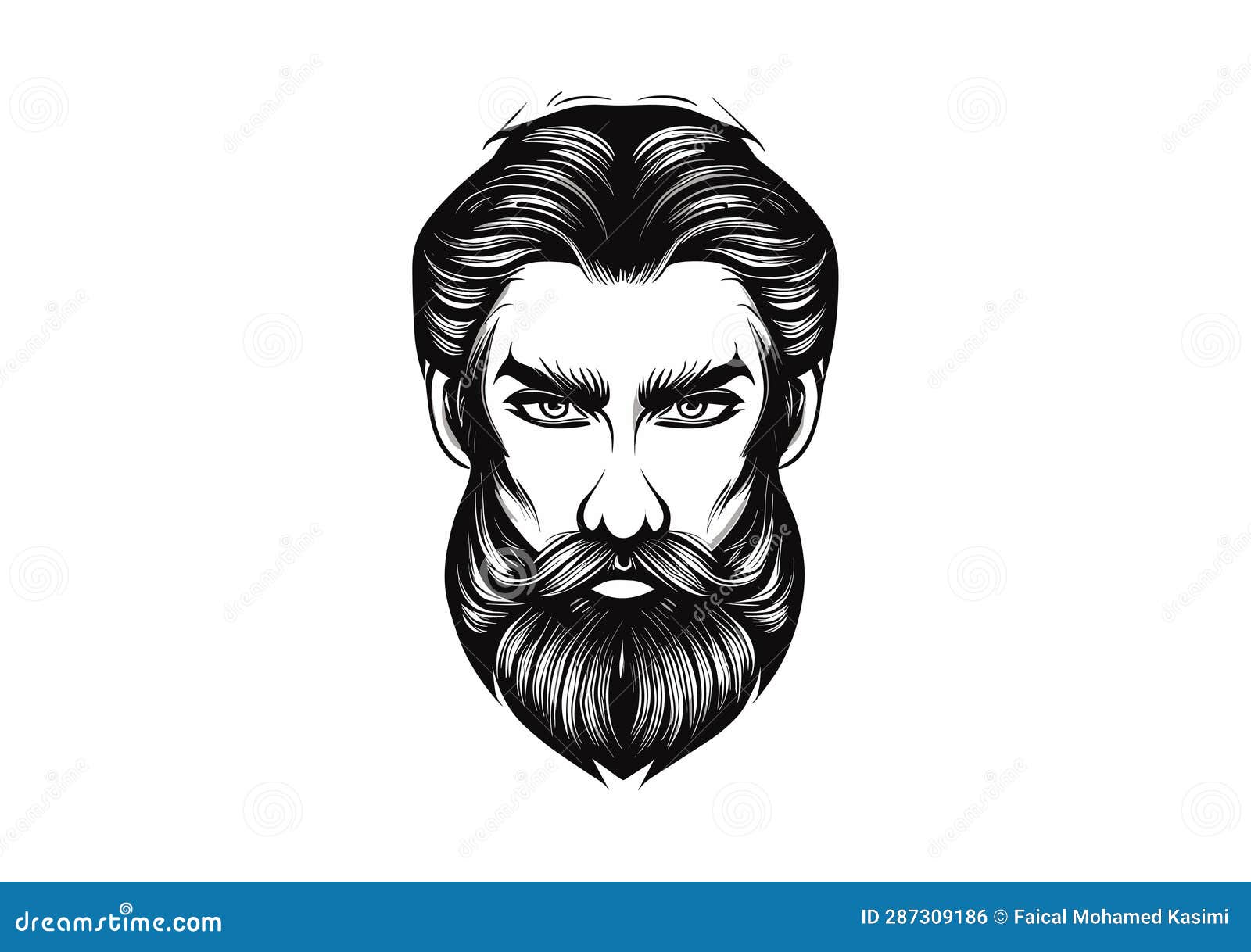 Beard Whispers: Vector Logo Inspirations Stock Illustration ...
