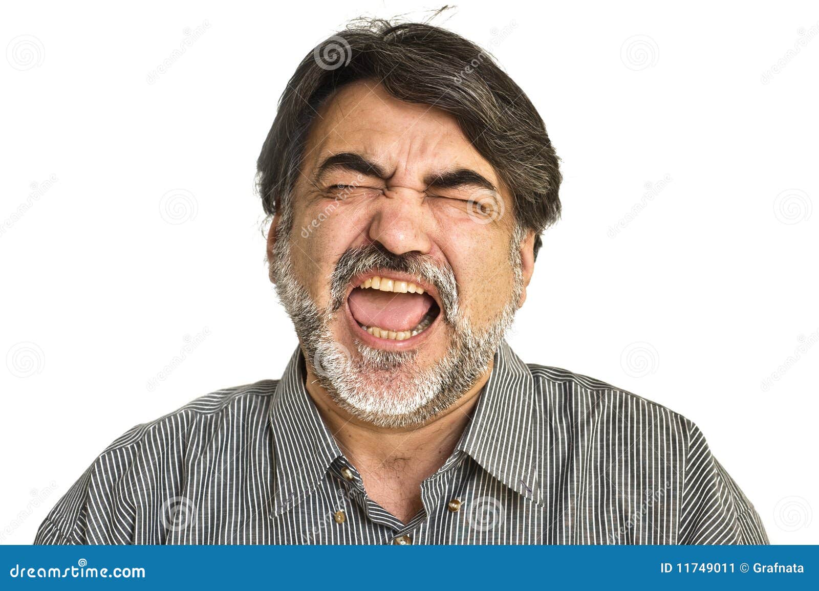 The bearded angry man stock image. Image of expressive - 11749011
