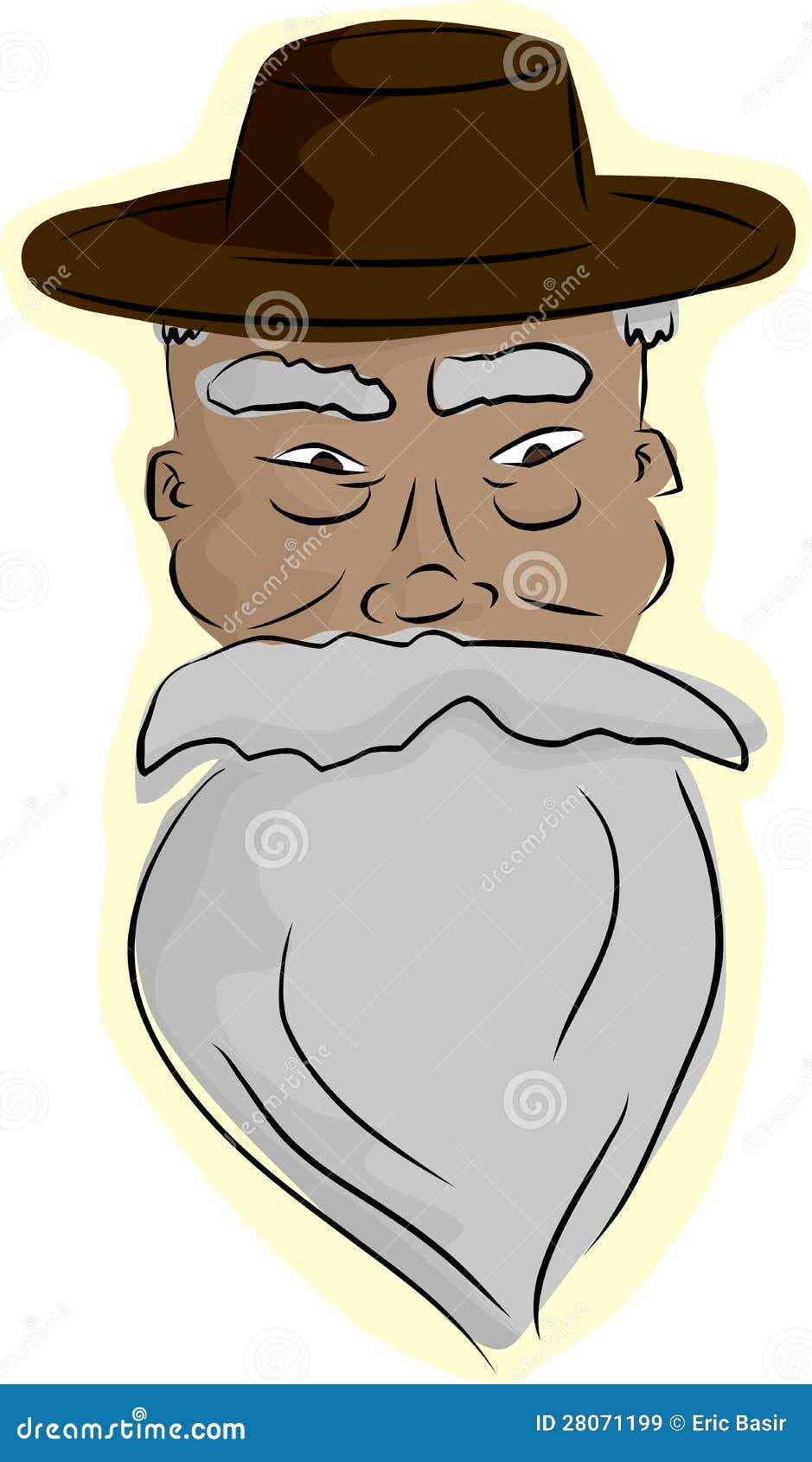 Bearded Asian Senior stock vector. Illustration of caricature - 28071199
