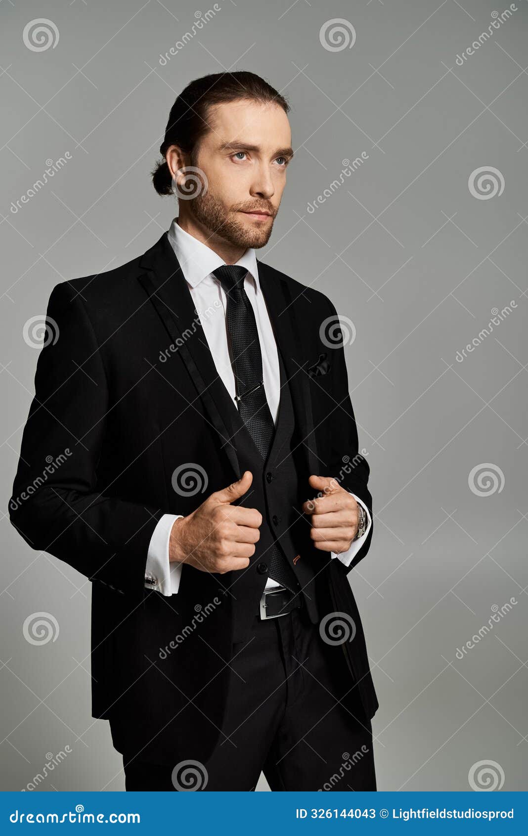 Bearded Businessman in a Sharp Suit Stock Image - Image of trendy ...