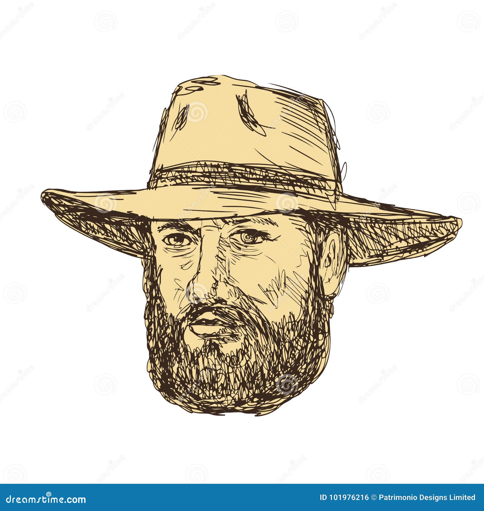 Bearded Head Illustration Vector Logo | CartoonDealer.com #224832312