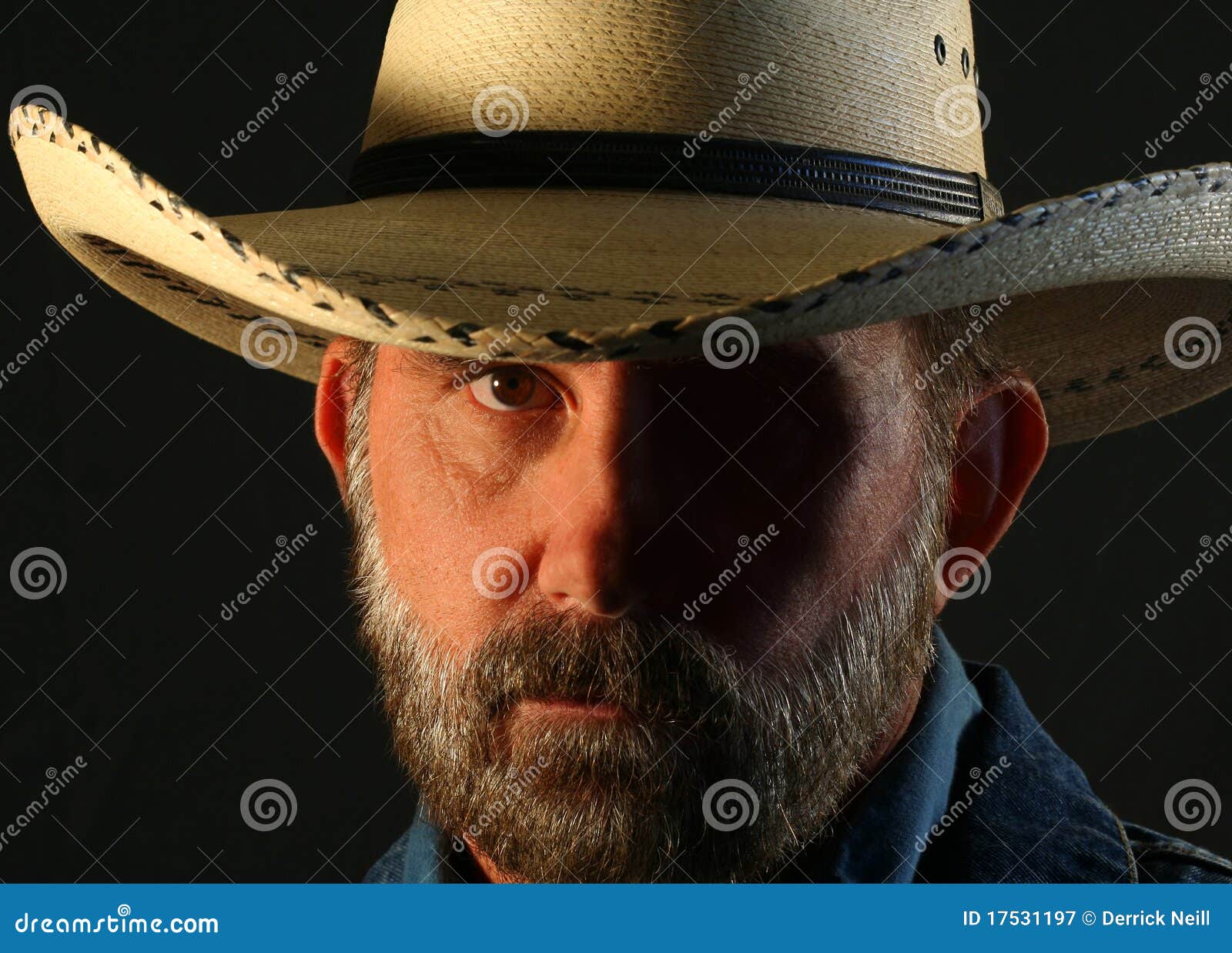 Mean Cowboy Face