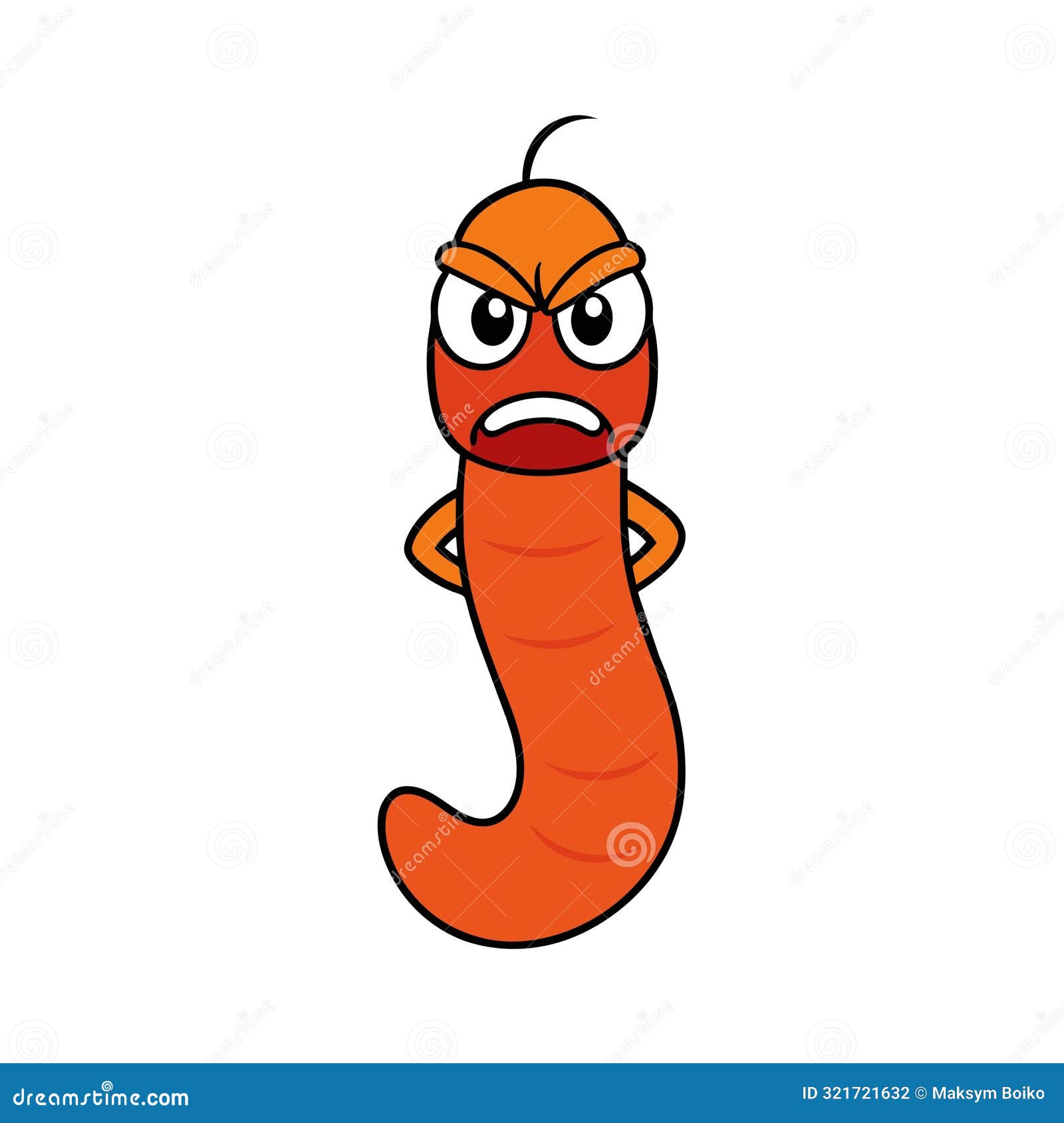 Bearded Fireworm Angry Icon Vector Illustration Stock Vector ...