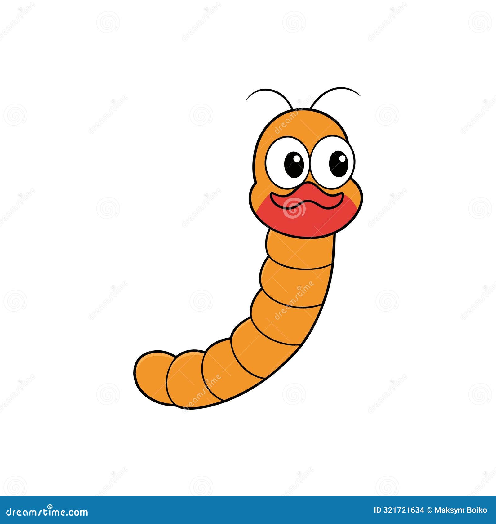 Bearded Fireworm Cries Icon Vector Illustration Stock Vector ...