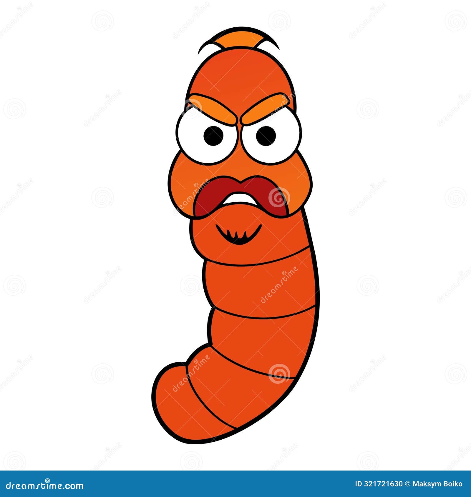 Bearded Fireworm Walks Icon Vector Illustration Stock Vector ...