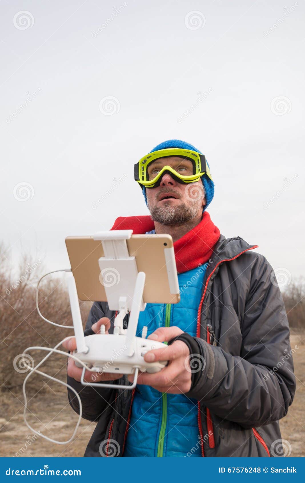 Bearded Funny Man with Remote Controller Stock Photo - Image of ...