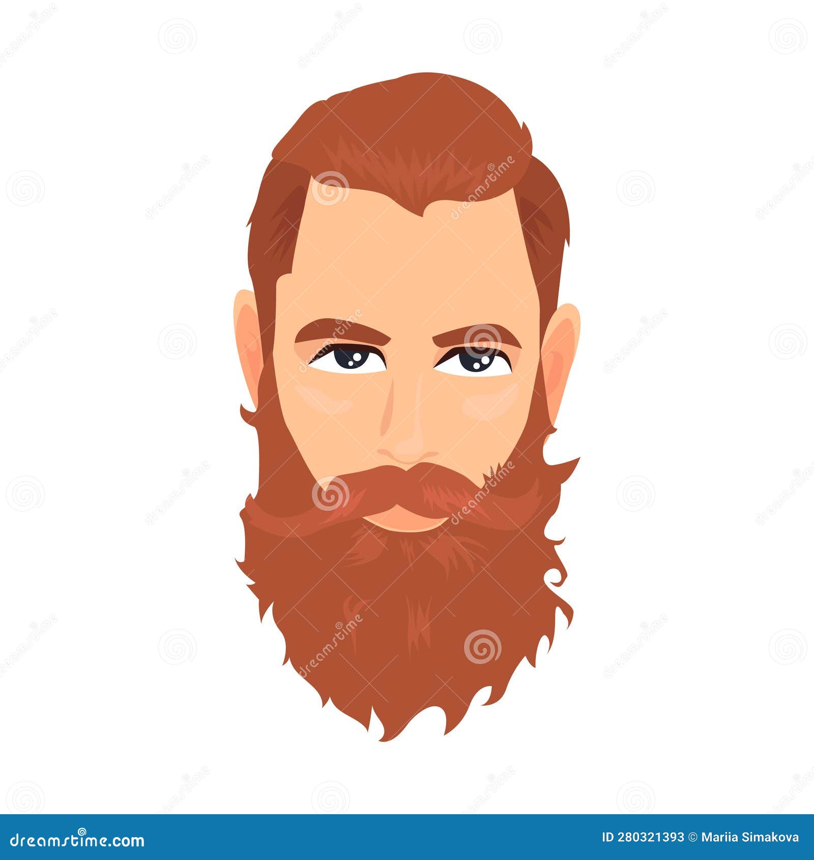 Bearded Guy Icon. Colored Vector Element from Beards Collection ...