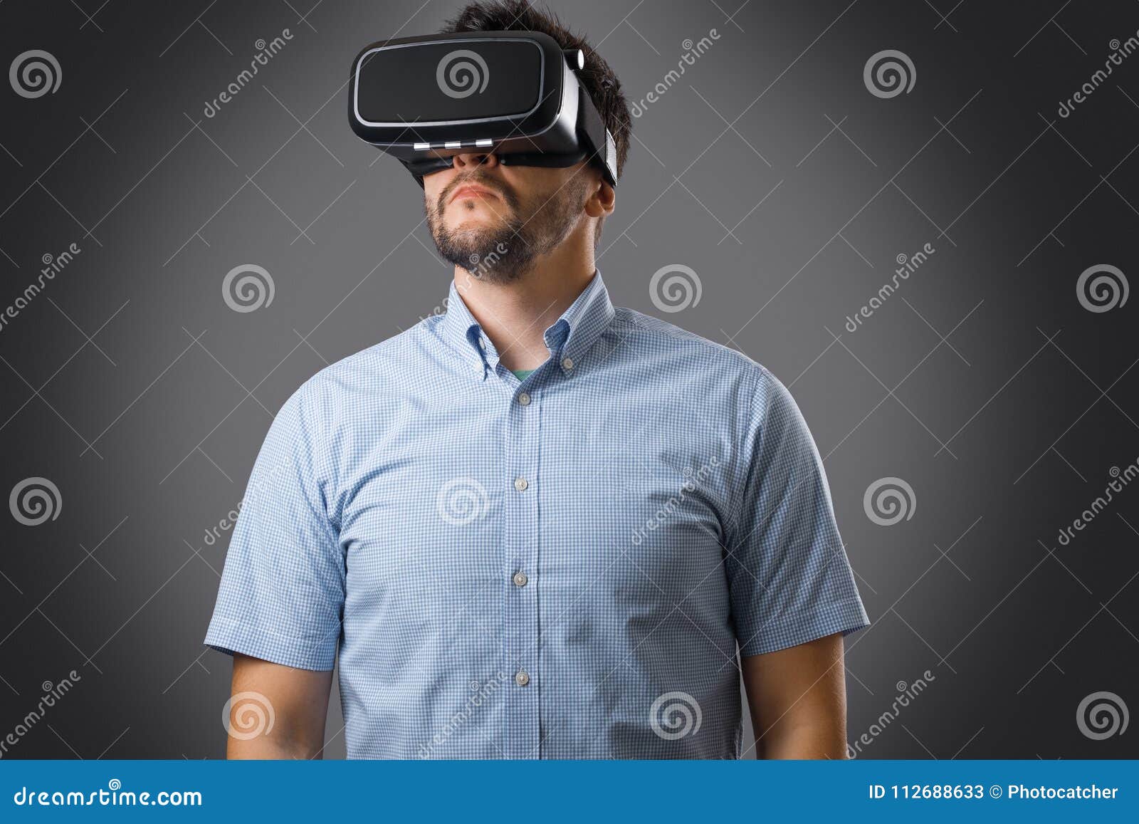 Bearded Guy in Virtual Reality Stock Image - Image of clever, lifestyle ...