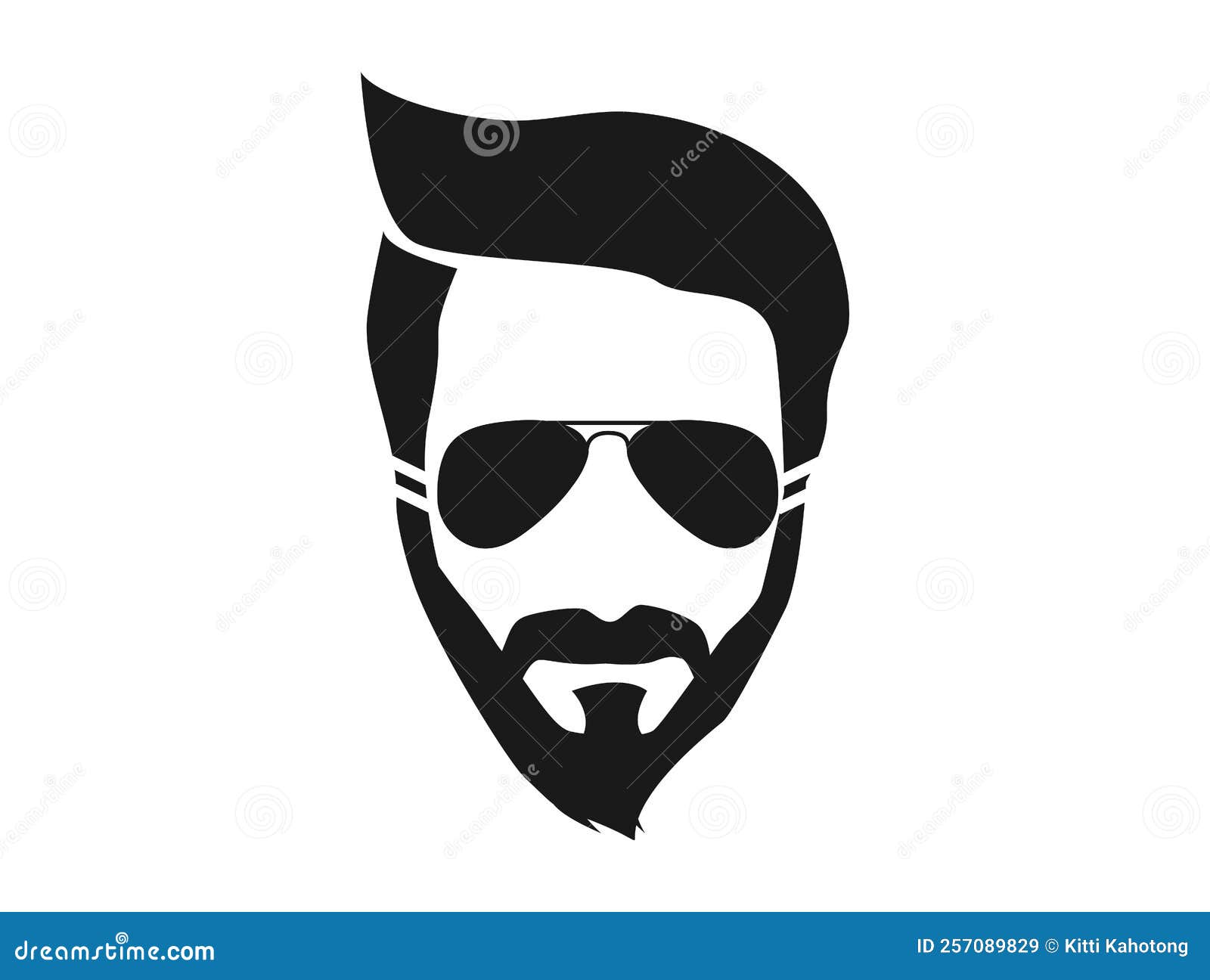 Bearded Hipster Face Black Silhouette. Vector Illustration Stock ... Bearded Hipster Face Black Silhouette. Vector Illustration Stock ...