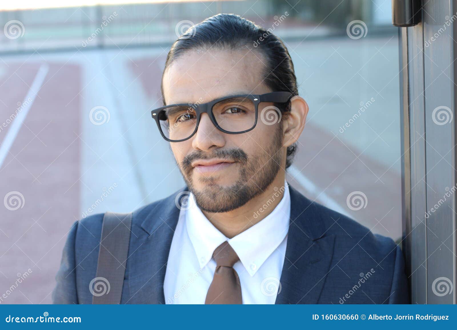 Bearded Hispanic Businessman Looking Sharp Stock Photo - Image of ...