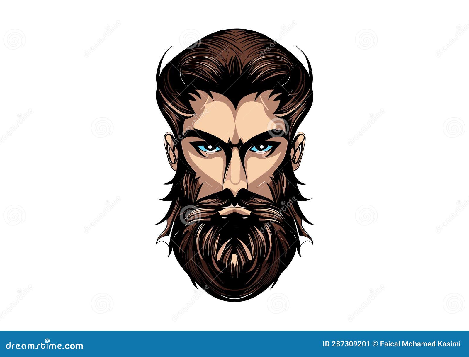 The Bearded Identity: Custom Vector Logos Stock Illustration ...