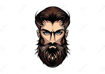 The Bearded Identity: Custom Vector Logos Stock Illustration ...