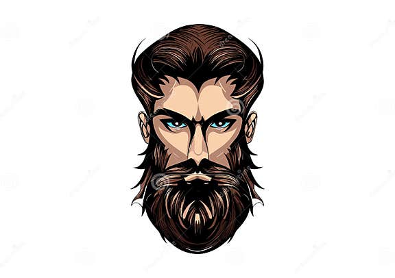 The Bearded Identity: Custom Vector Logos Stock Illustration ...