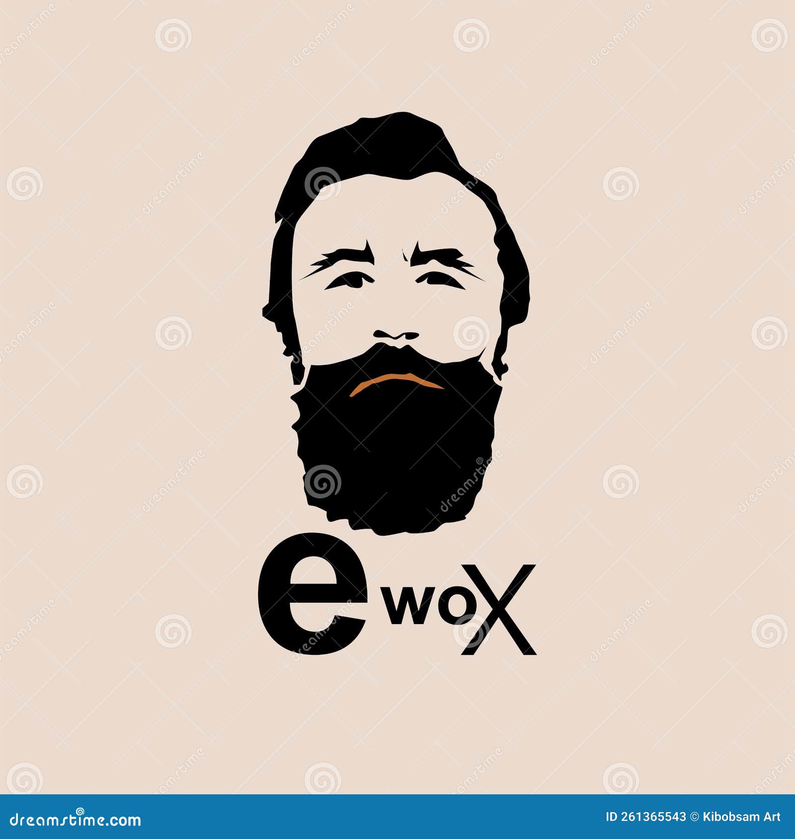 Bearded Man Logo Brand and Company Logo Design Vector Stock Vector ...