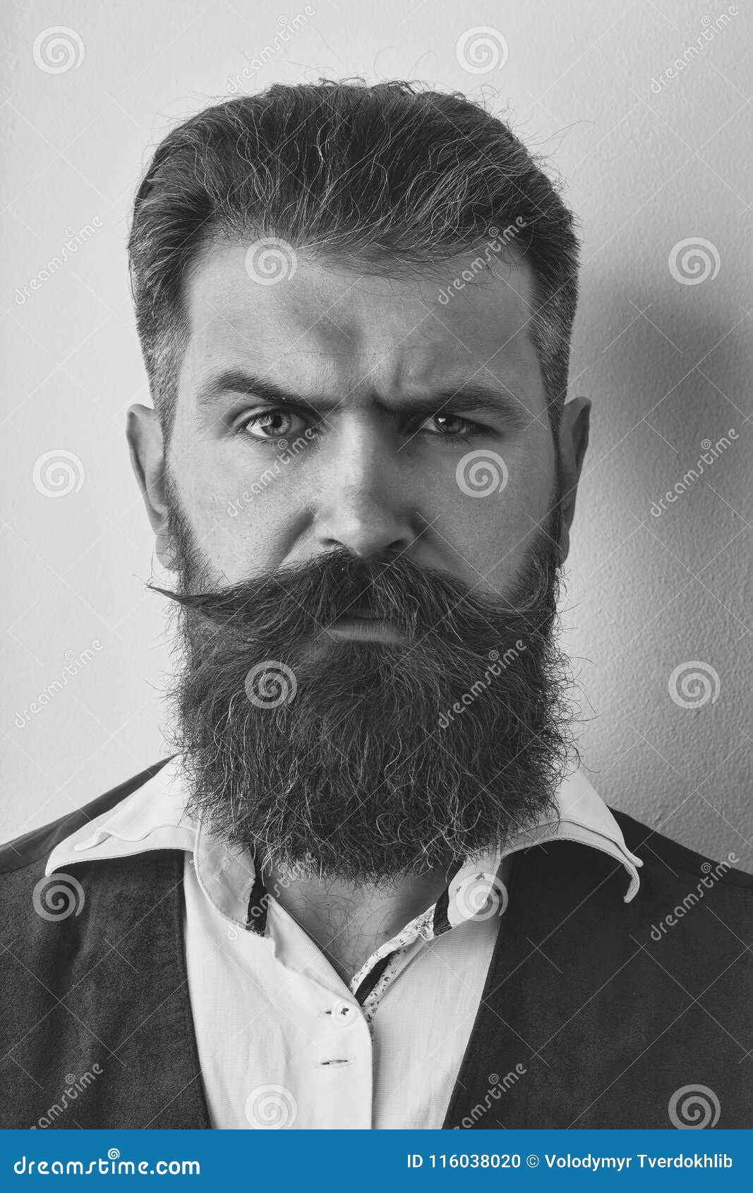 Bearded Man, Brutal Caucasian Hipster with Serious Face Stock Photo ... Bearded Man, Brutal Caucasian Hipster with Serious Face Stock Photo ...