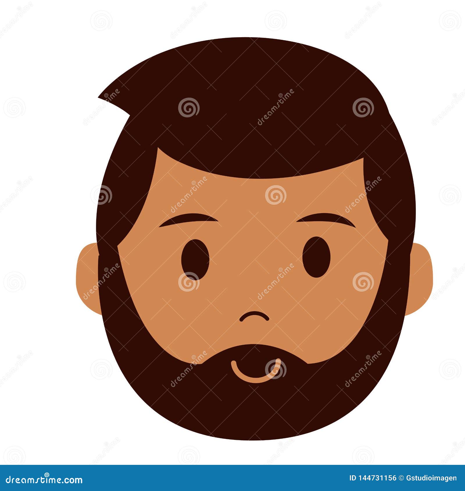 Bearded man character stock vector. Illustration of face - 144731156