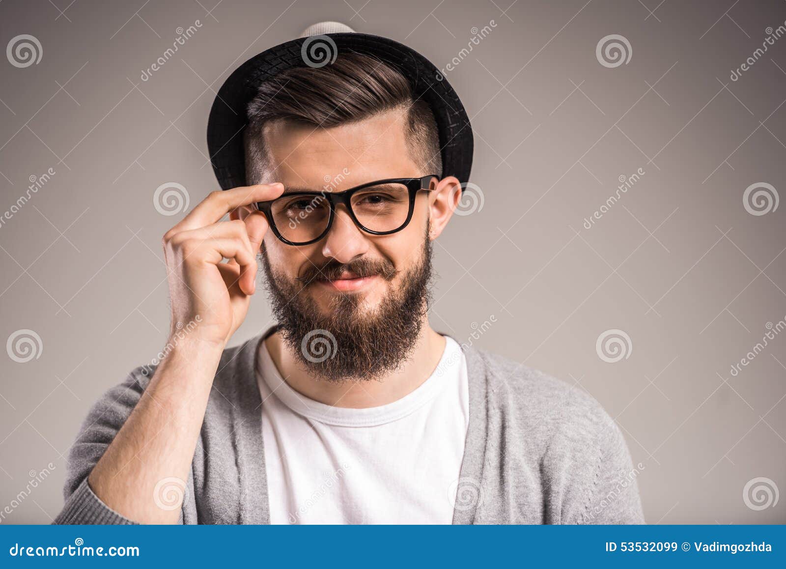 Bearded man stock image. Image of confident, model, beard - 53532099