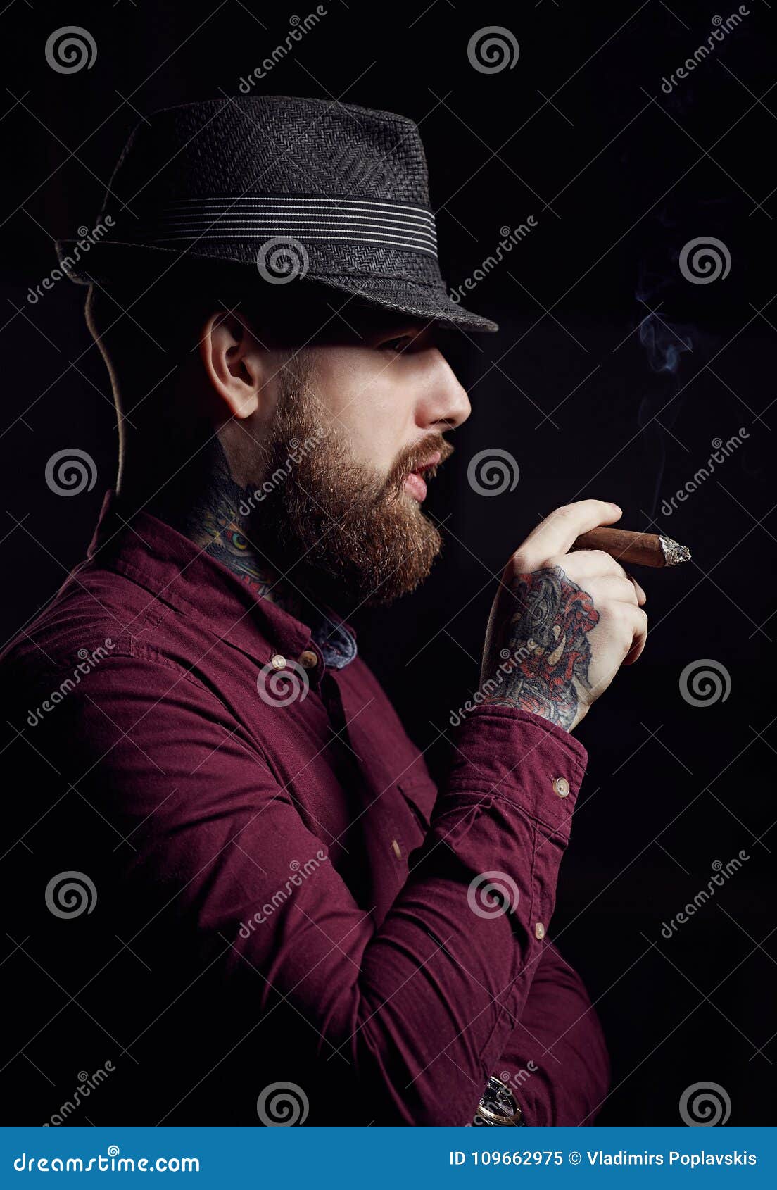 Bearded man in studio stock image. Image of cool, bearded - 109662975