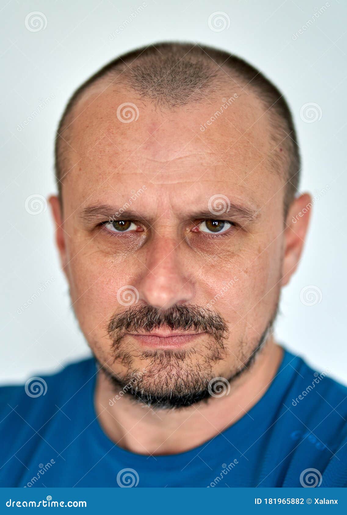 Bearded Man with Hostile Expression Stock Photo - Image of scary, beard ...