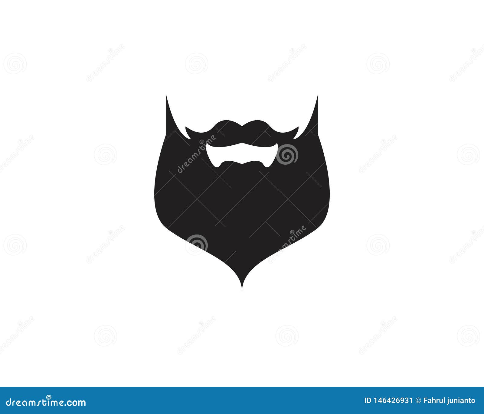 Bearded Man Logo Silhouette Stock Vector - Illustration of barber ...
