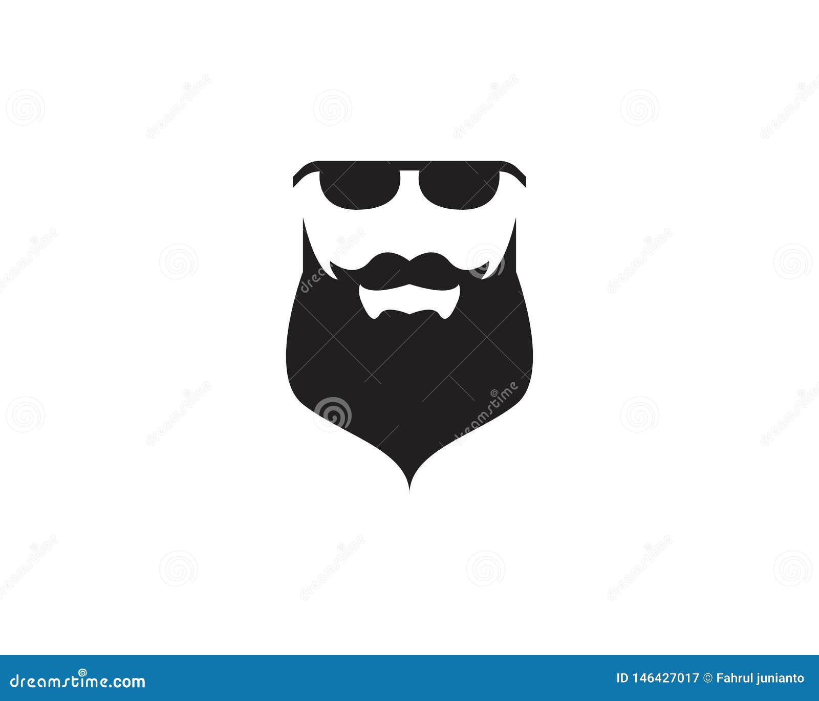 Bearded Man Logo Silhouette Stock Vector - Illustration of salon, side ...
