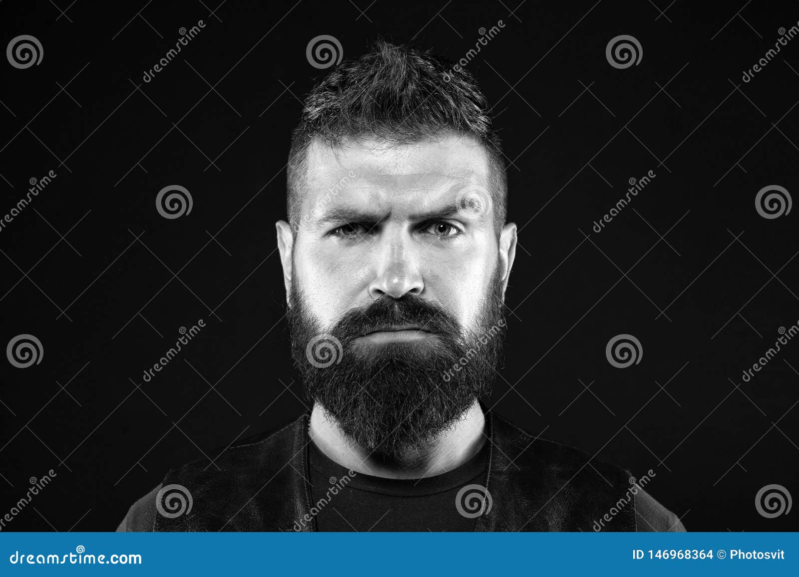 Bearded Man Male Fashion Brutal Caucasian Hipster With Moustache