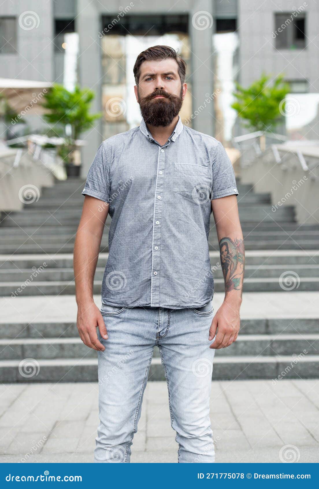 Bearded Man Outside. Bearded Man with Beard Stock Photo - Image of ...