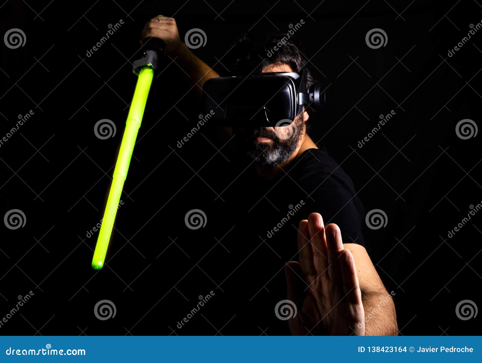 Bearded Man Playing Virtual Reality Game Stock Photo - Image of black ... Bearded Man Playing Virtual Reality Game Stock Photo - Image of black ...