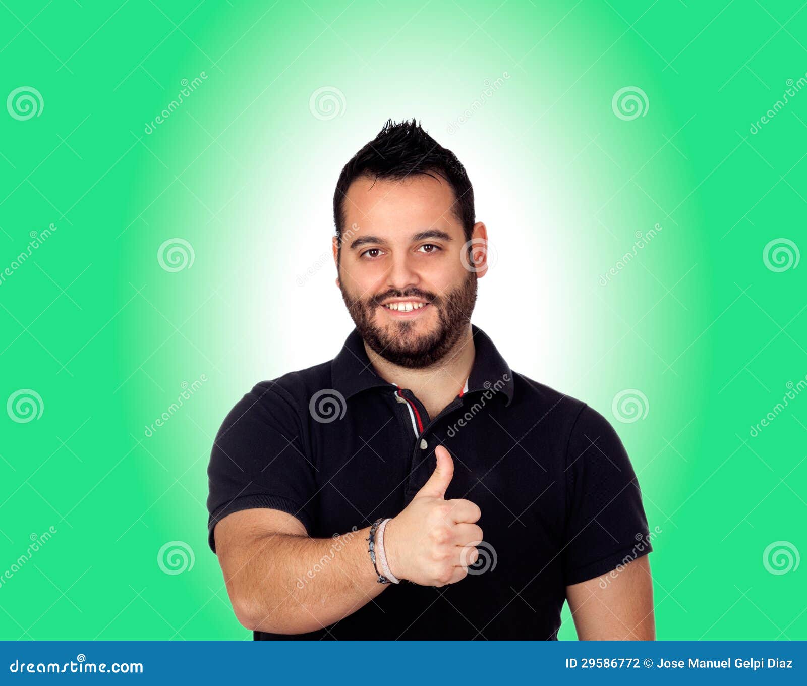 Bearded men saying Ok stock photo. Image of brunette - 29586772