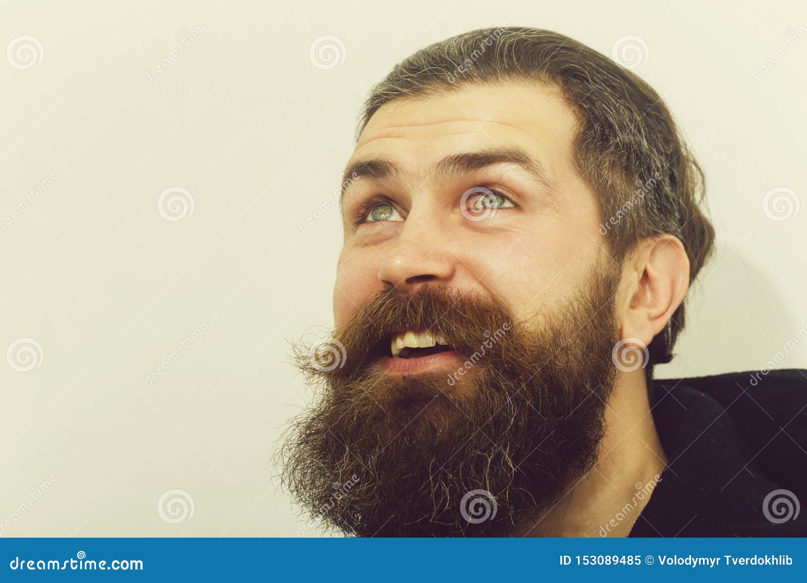 Bearded Smiling Happy Brutal Caucasian Man Look Up Stock Image - Image ... Bearded Smiling Happy Brutal Caucasian Man Look Up Stock Image - Image ...