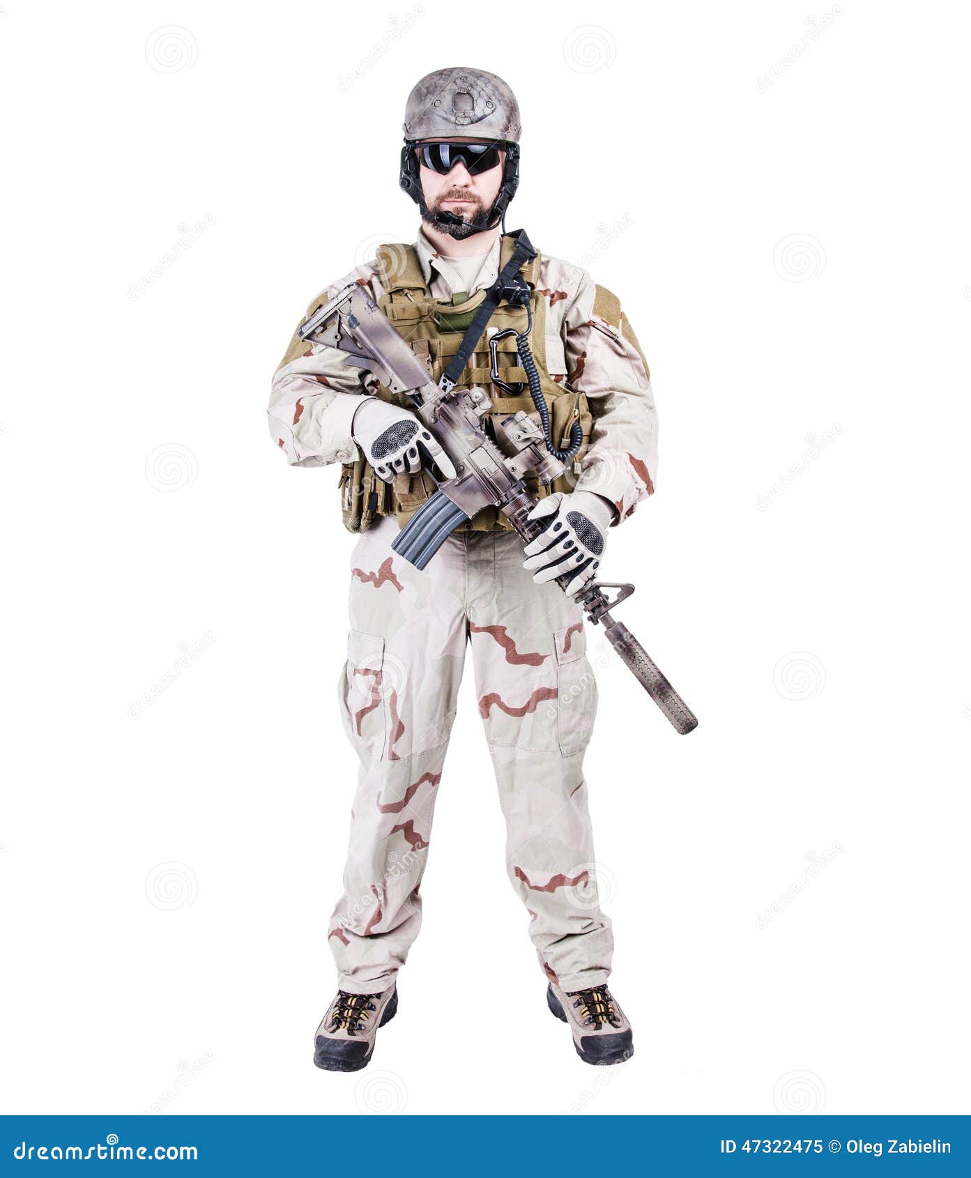 Bearded Special Warfare Operator Stock Image - Image of private, studio ...