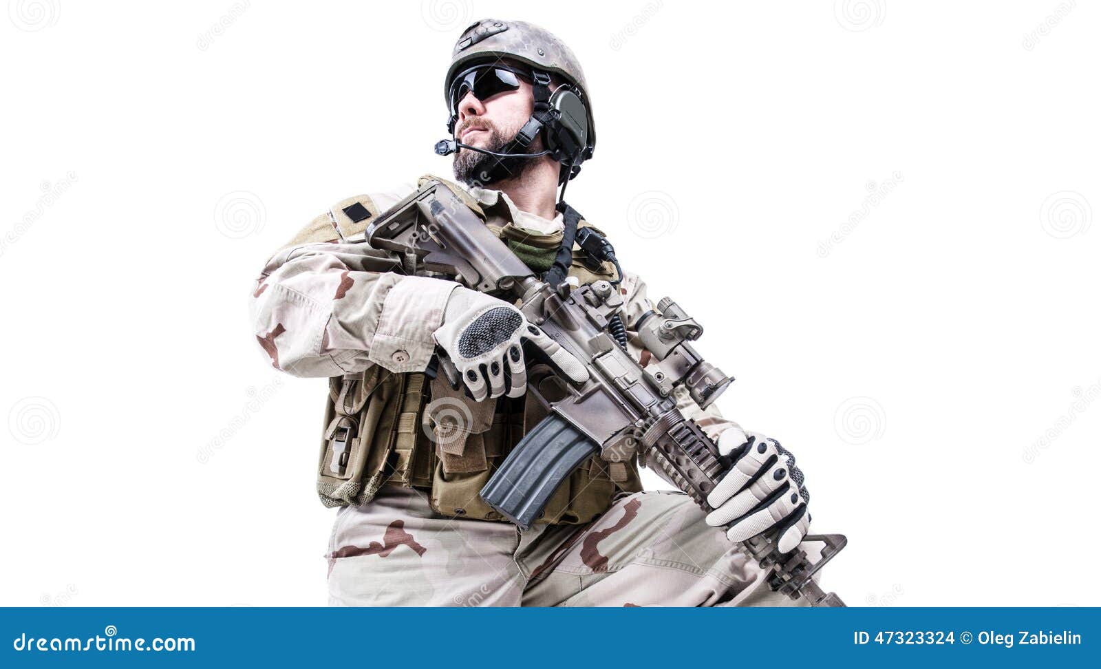 Bearded Special Warfare Operator Stock Photo - Image of studio, seals ...