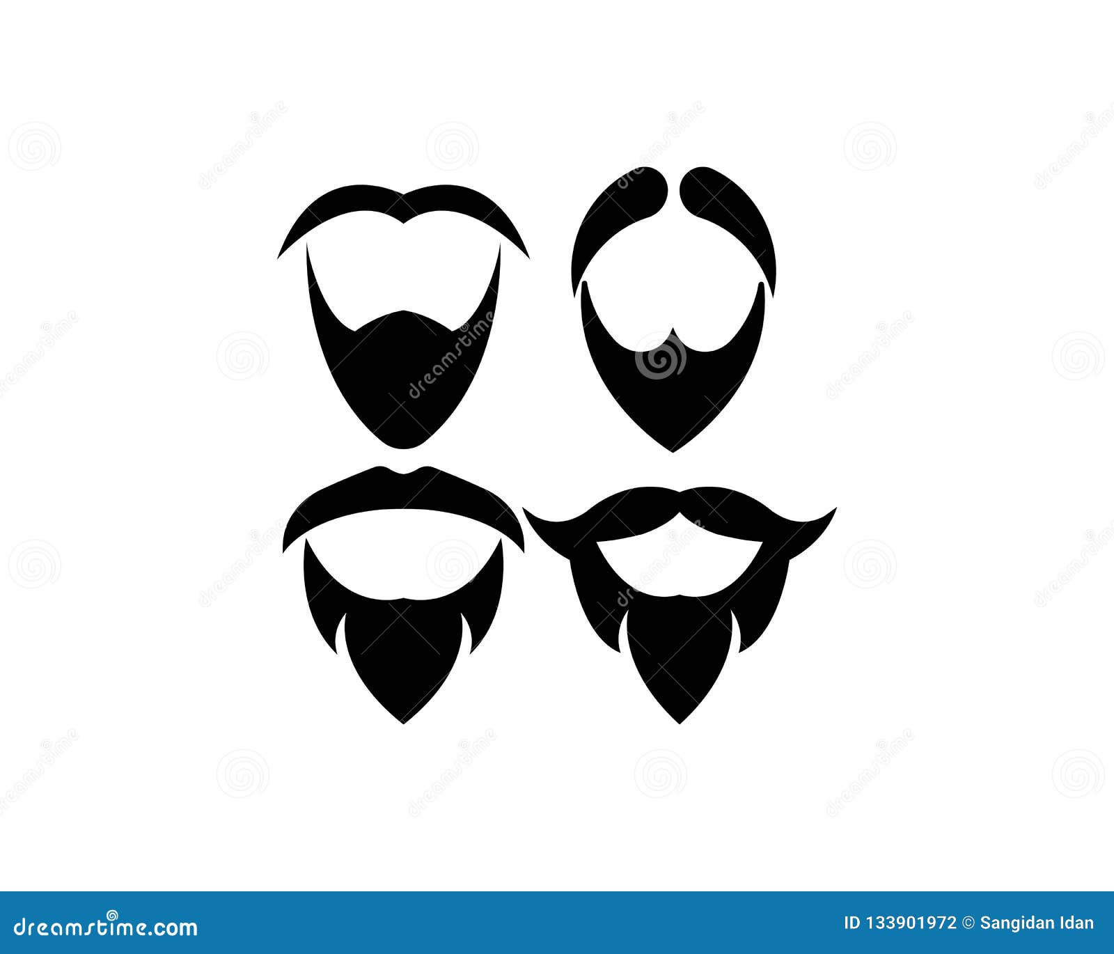 Beards Vector Icon Template Stock Vector - Illustration of face ...